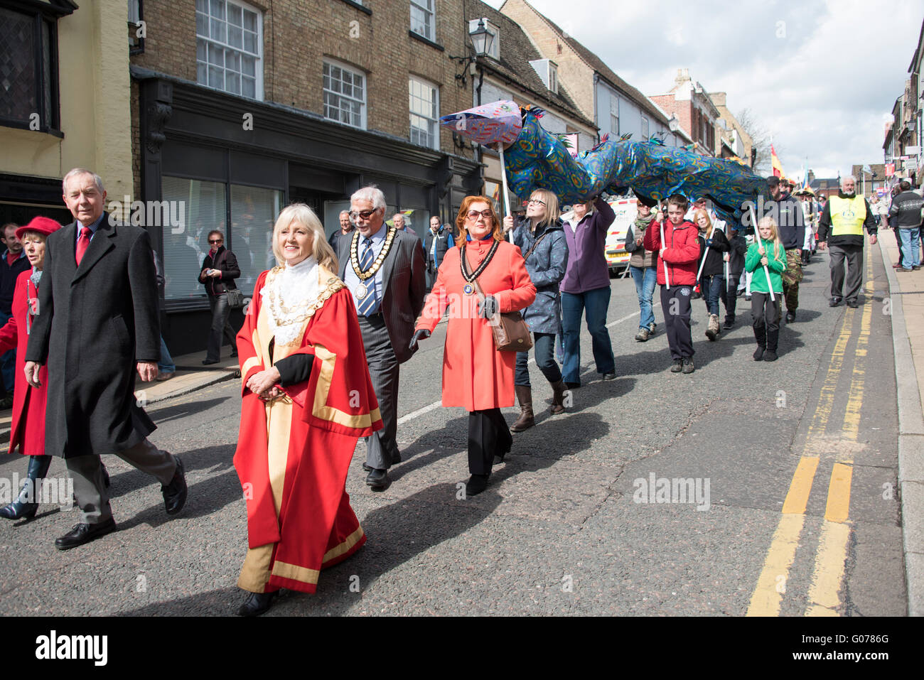 Ely, Cambridgeshire, UK. 30th April, 2016. City Mayor Elisabeth Every ...
