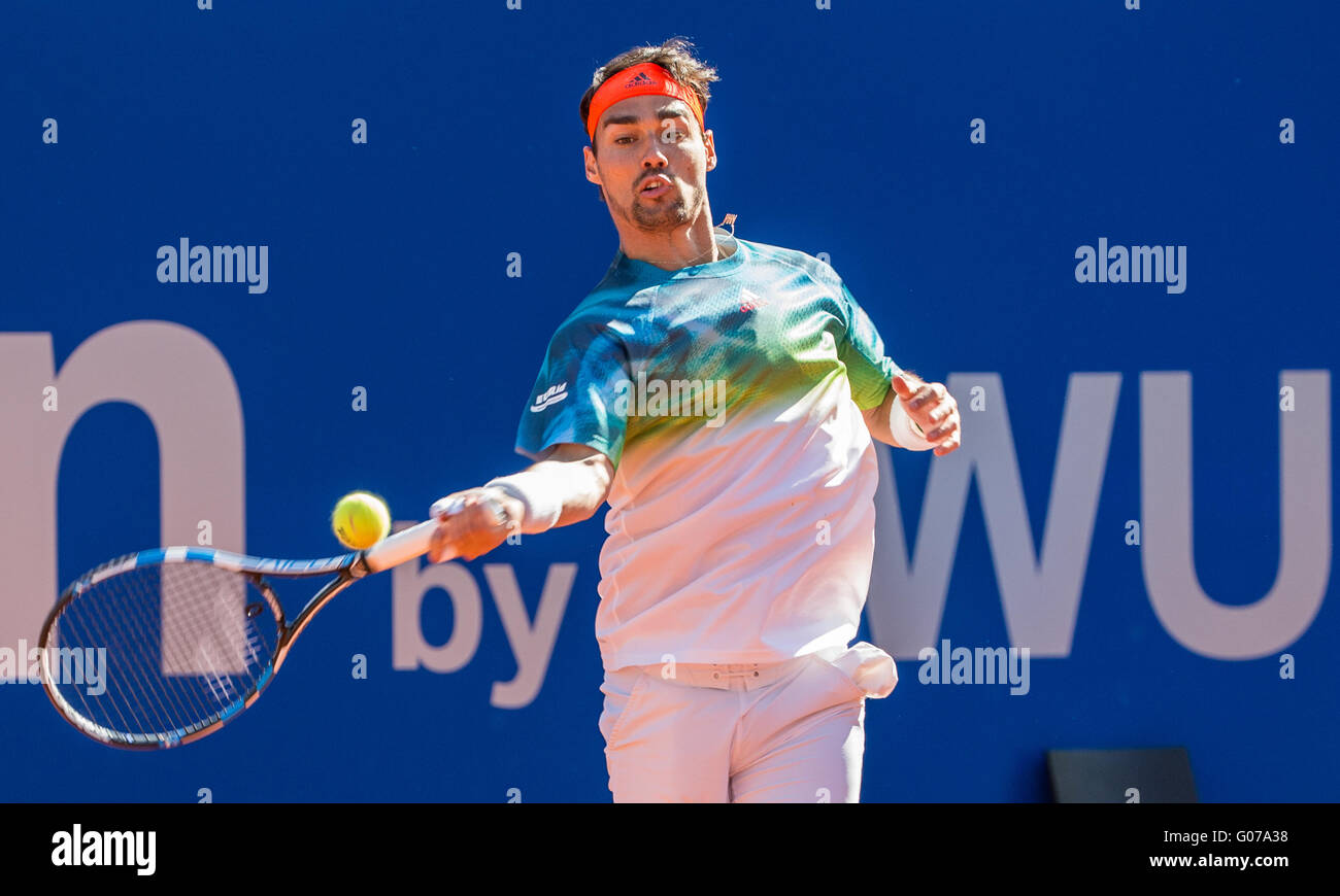 Munich, Germany. 30th Apr, 2016. Italian tennis player Fabio Fognini in ...