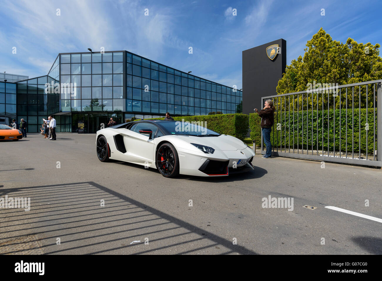 Sant'Agata Bolognese, Italy. 30th April, 2016. Lamborghini parade in ...