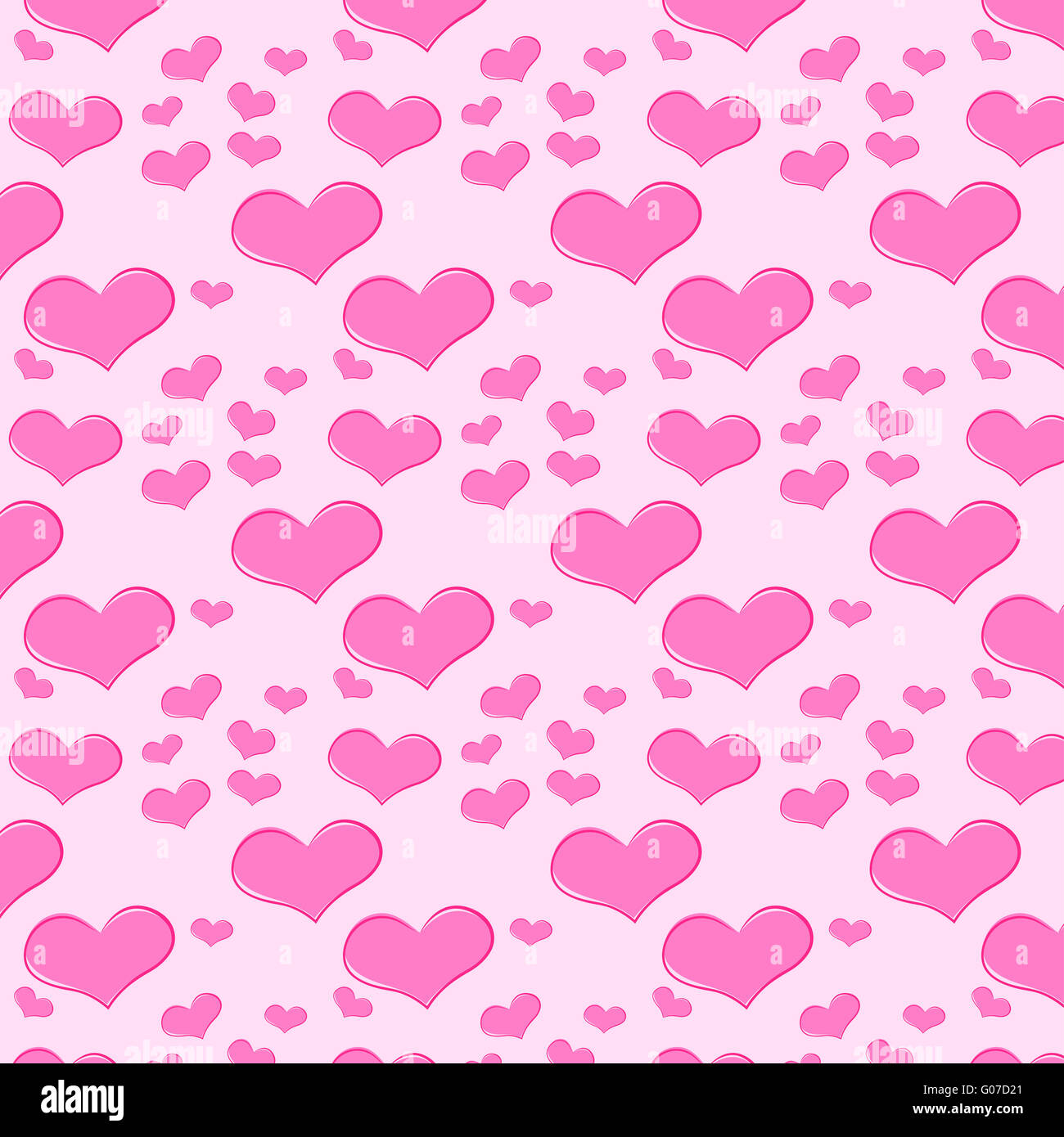 Seamless pattern of pink hearts Stock Photo - Alamy