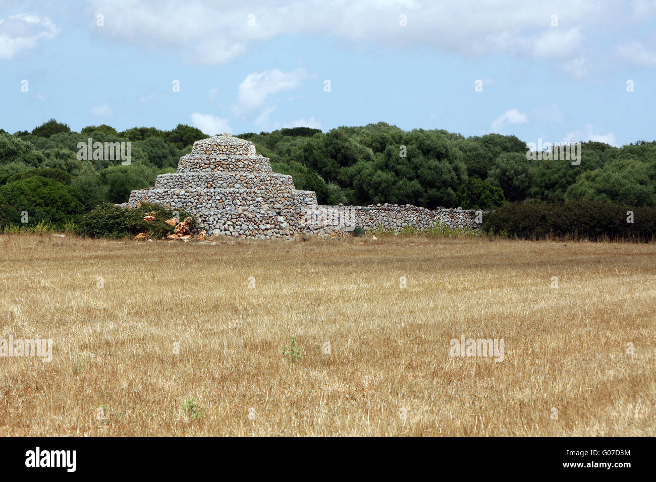 Cairn Pyramid Tumulus Barrow Chamber - Minorca Stock Photo - Alamy