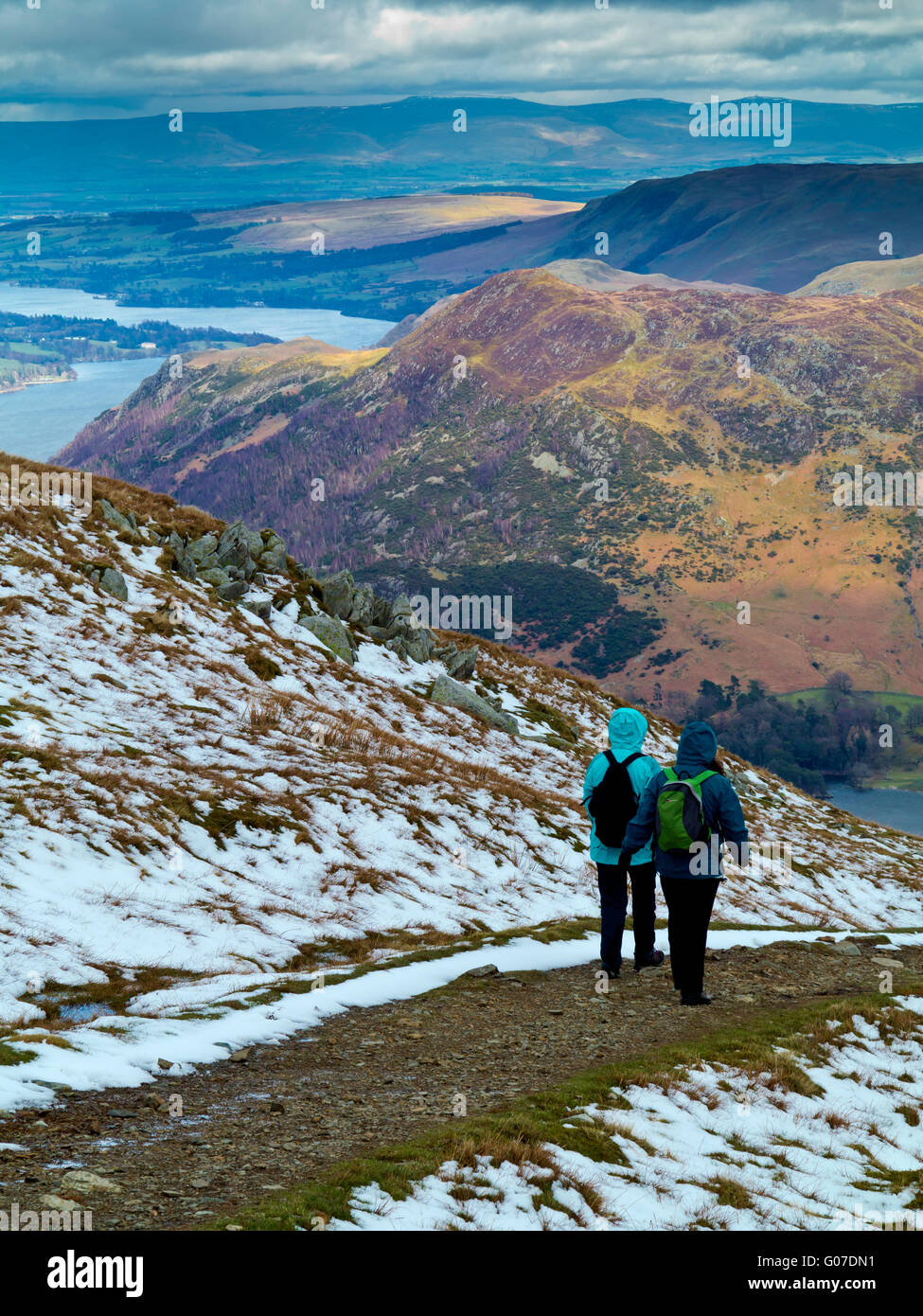 Helvellyn is a mountain in the english lake district hi-res stock ...
