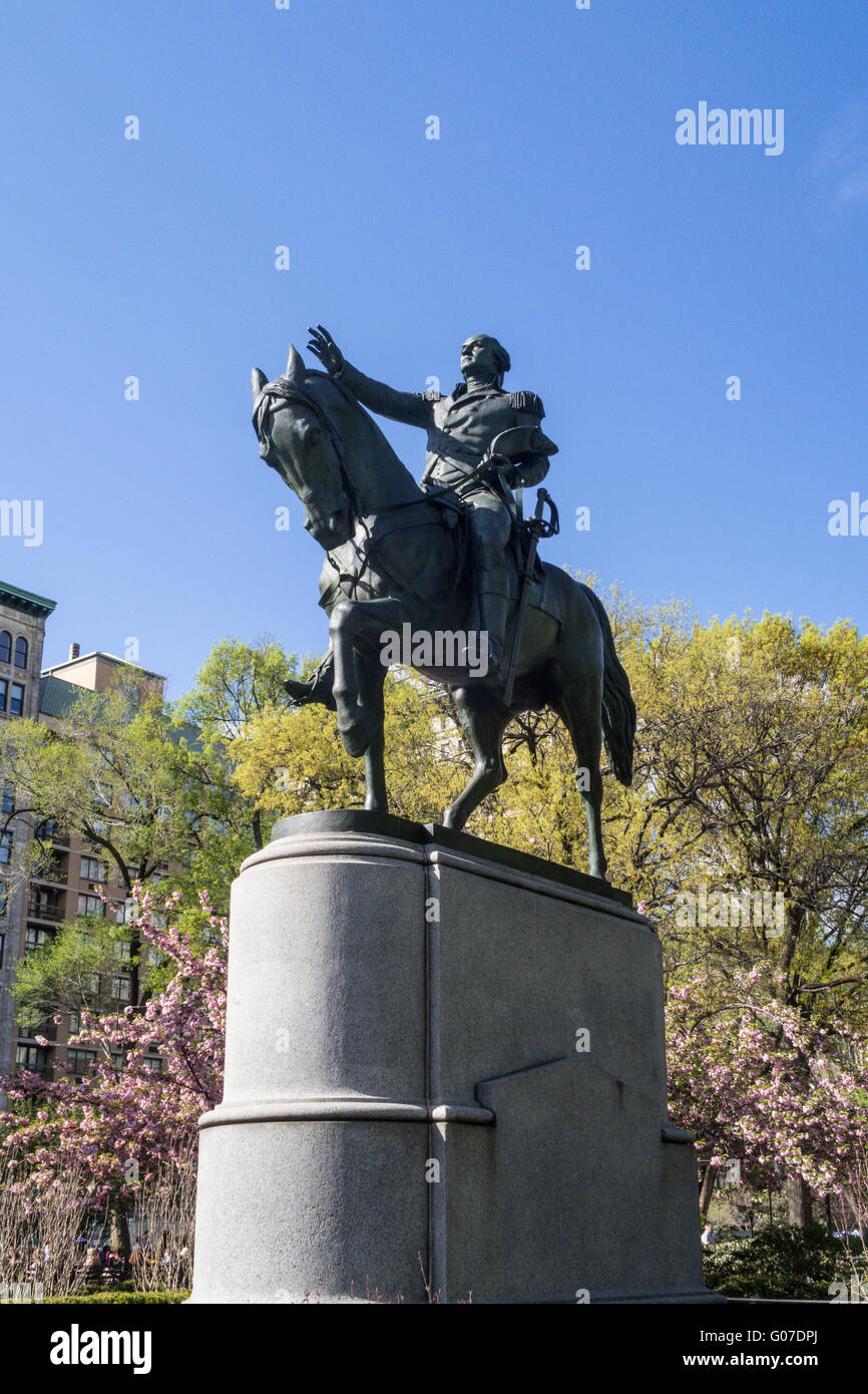 George Washington Statue, Union Square Park, NYC Stock Photo - Alamy