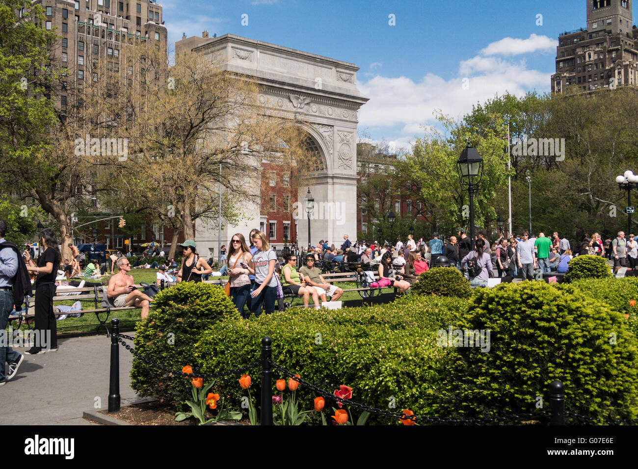 Springtime, Washington Square Park, NYC Stock Photo - Alamy