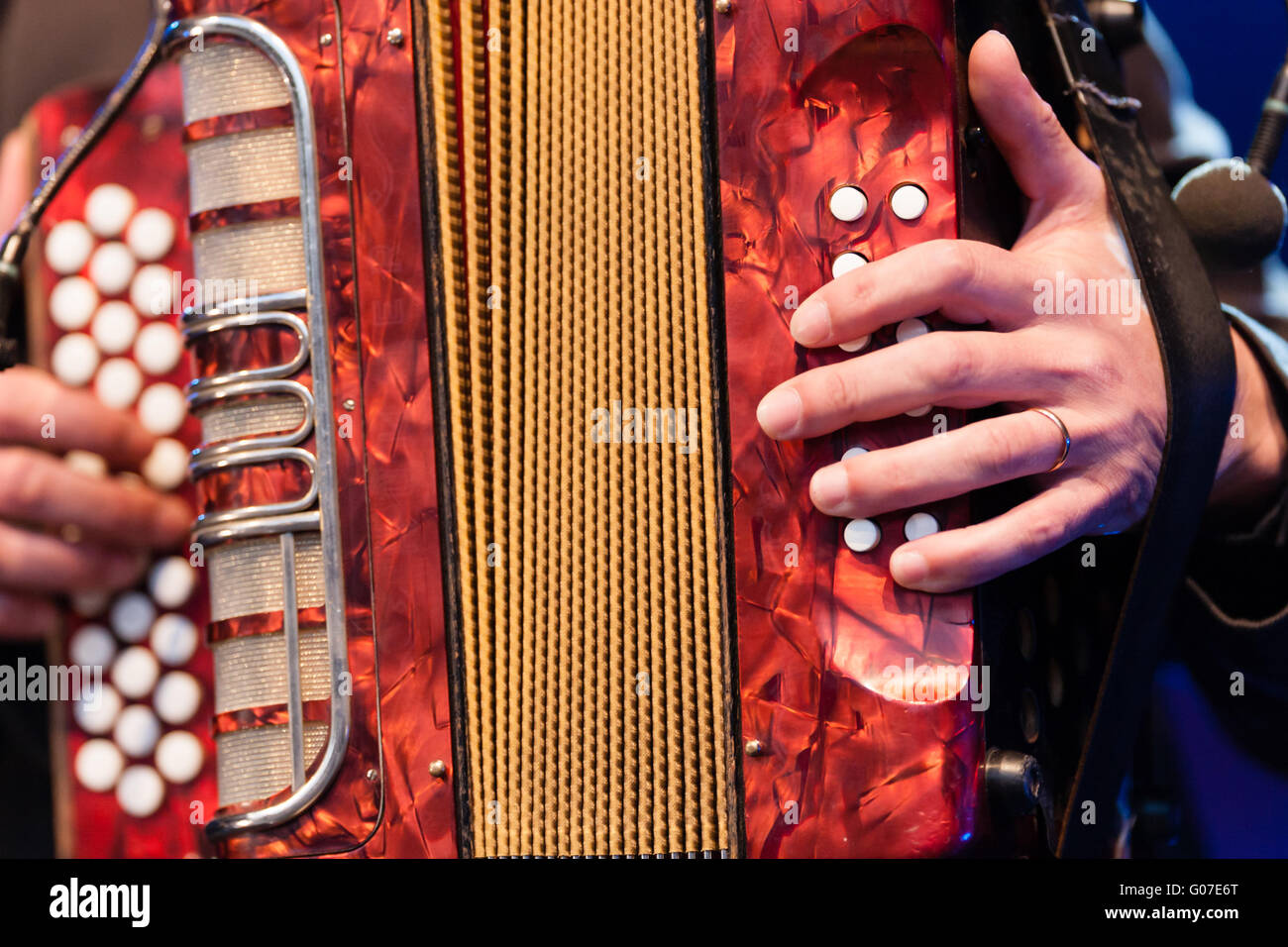 Man playing an accordion Stock Photo - Alamy