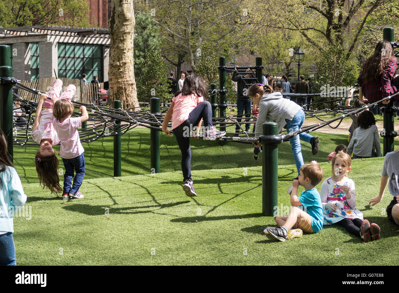 Playground in washington square park hi-res stock photography and ...