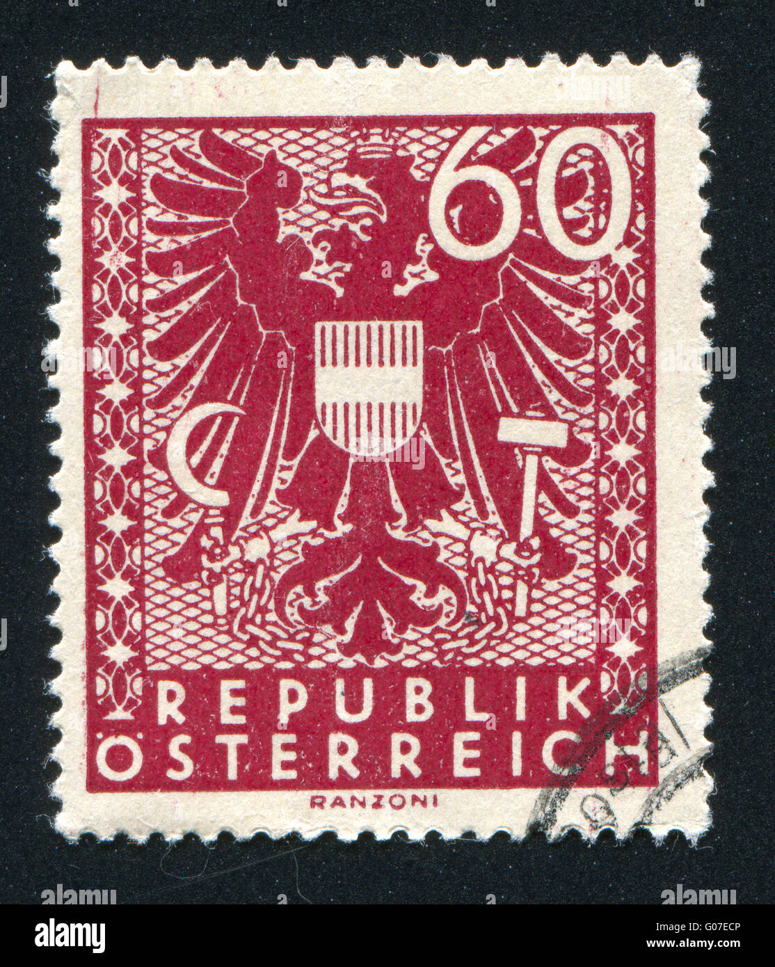 Austria coat of arms stamp hi-res stock photography and images - Alamy