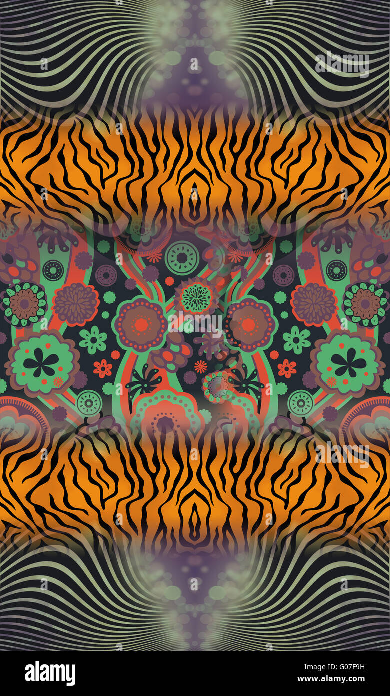 allover tiger skin design Stock Photo - Alamy