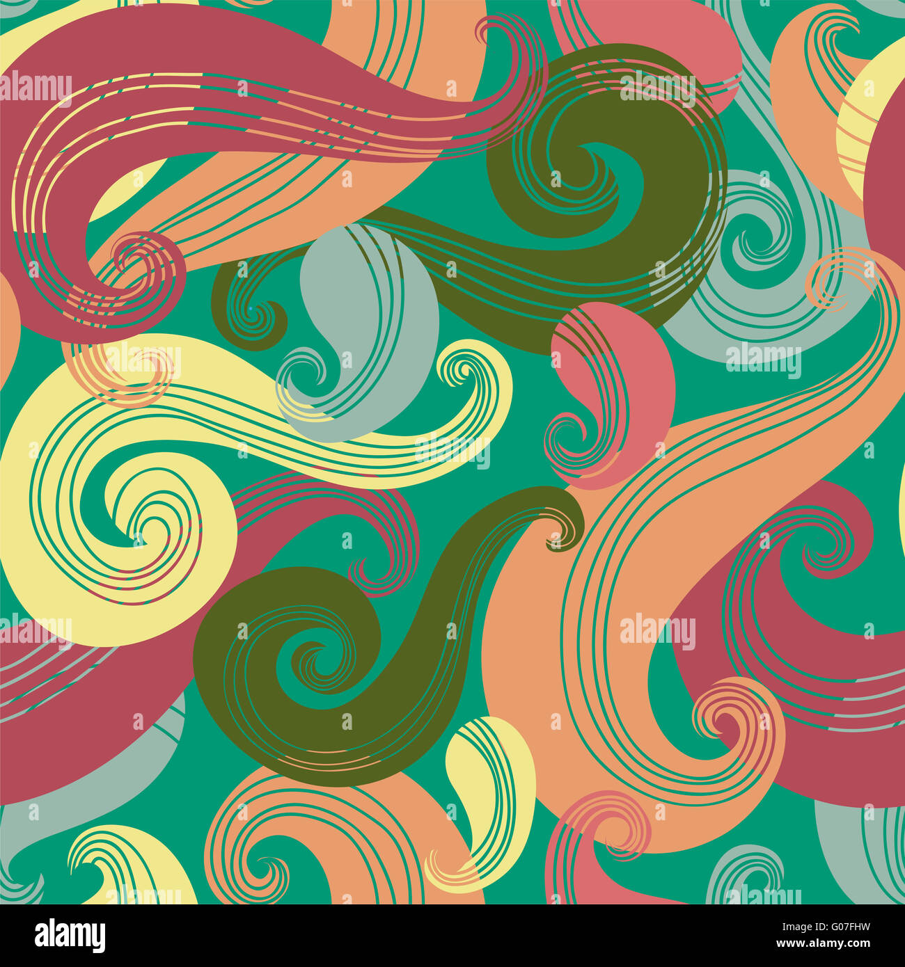 Colorful seamless wave pattern Stock Photo - Alamy