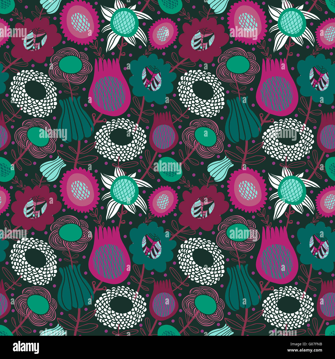 Colorful seamless floral pattern Stock Photo - Alamy