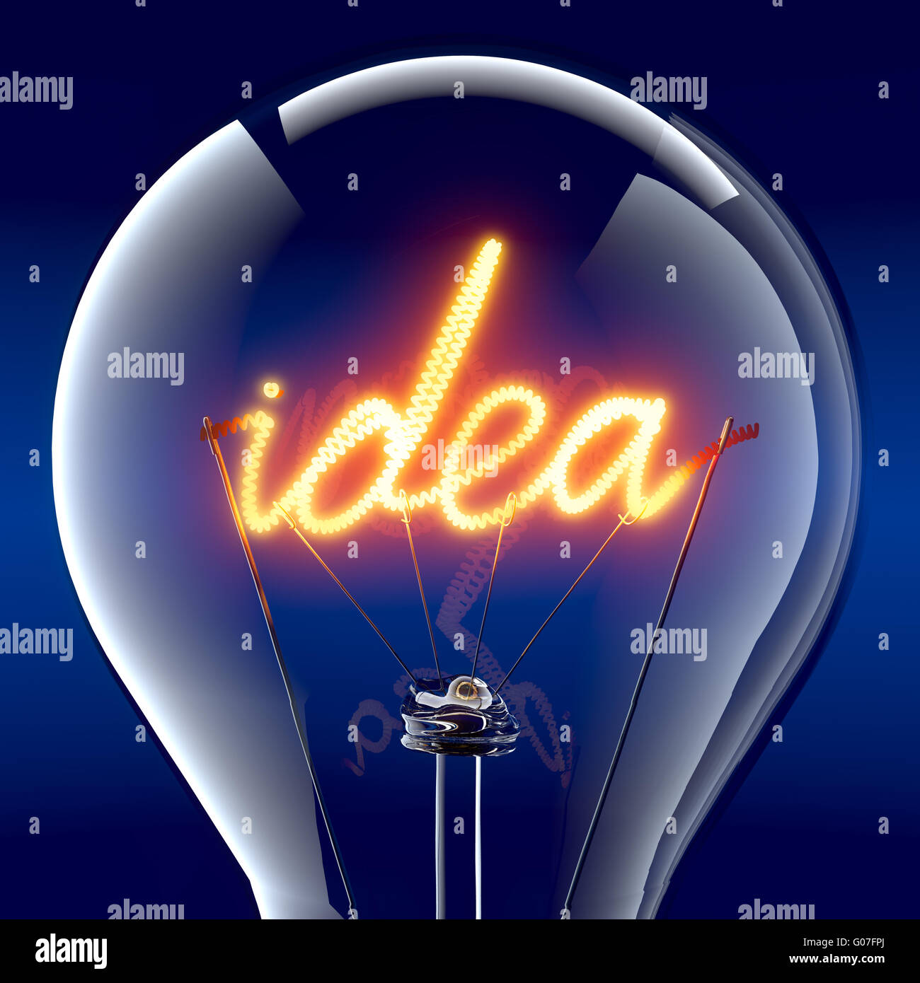 Light bulb word idea inside hi-res stock photography and images - Alamy