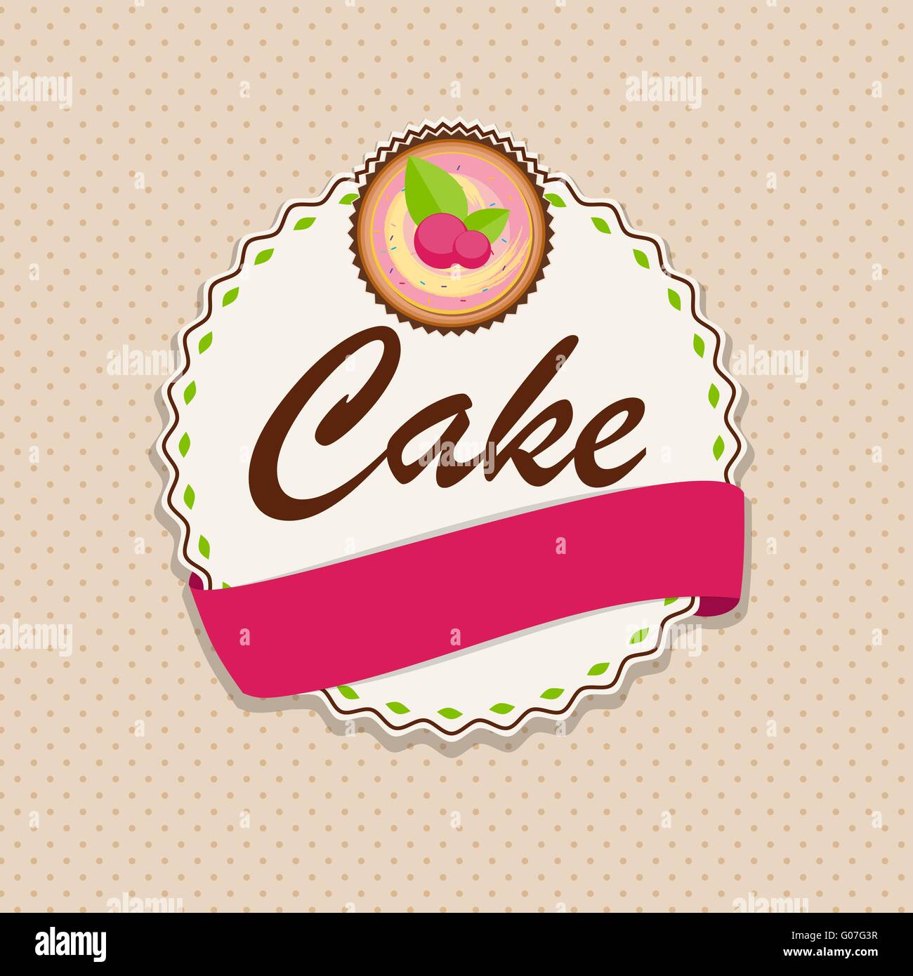 Sweet Cake with Berry Menu Background Vector Illustration Stock Vector ...