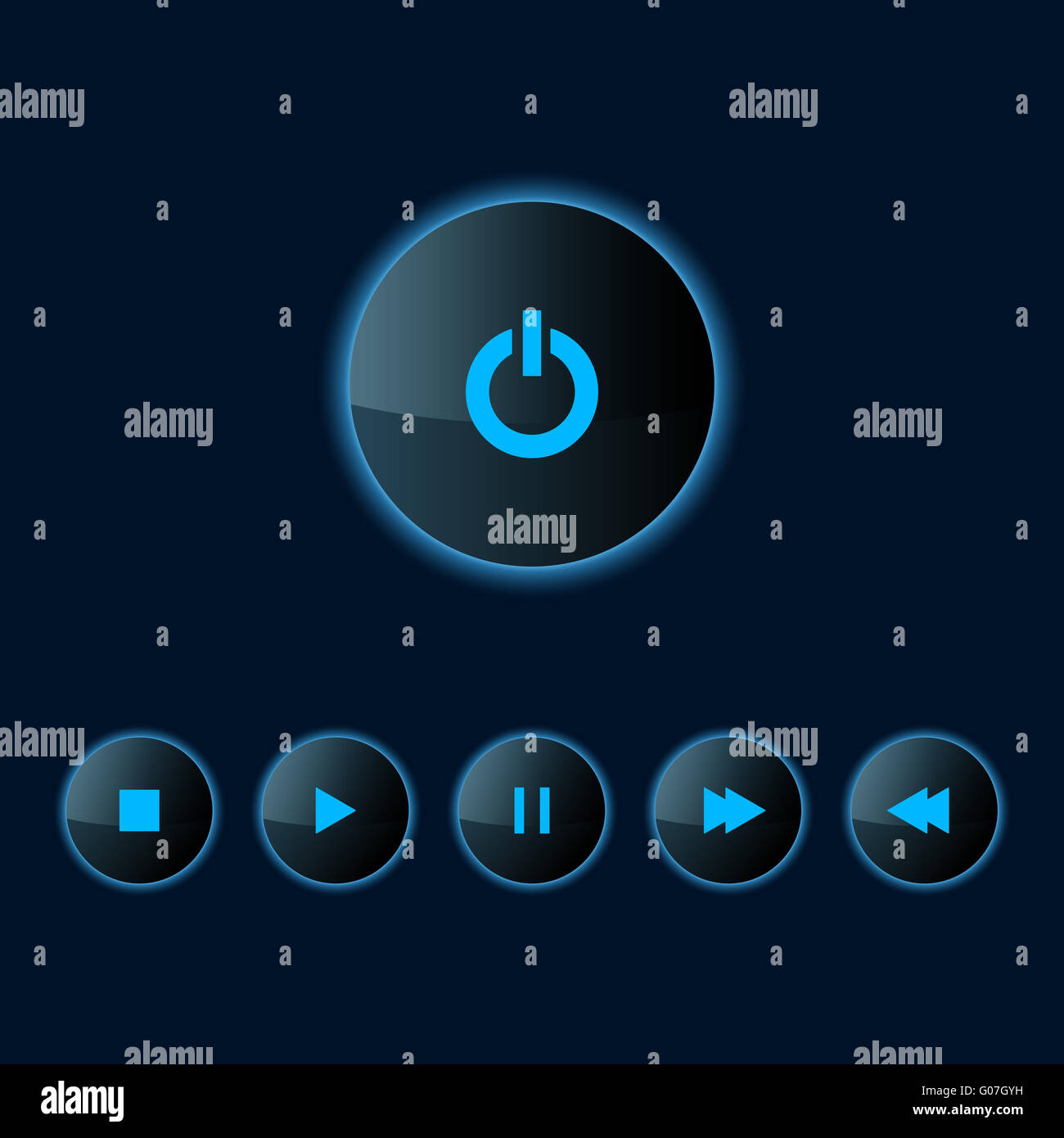 Media player icon Stock Photo - Alamy