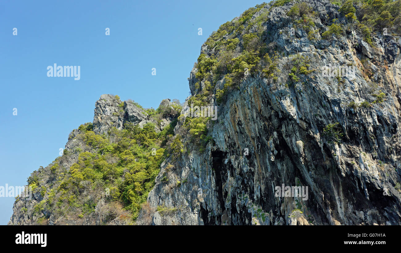 limestone rocks at thailands coast on ko lanta Stock Photo - Alamy