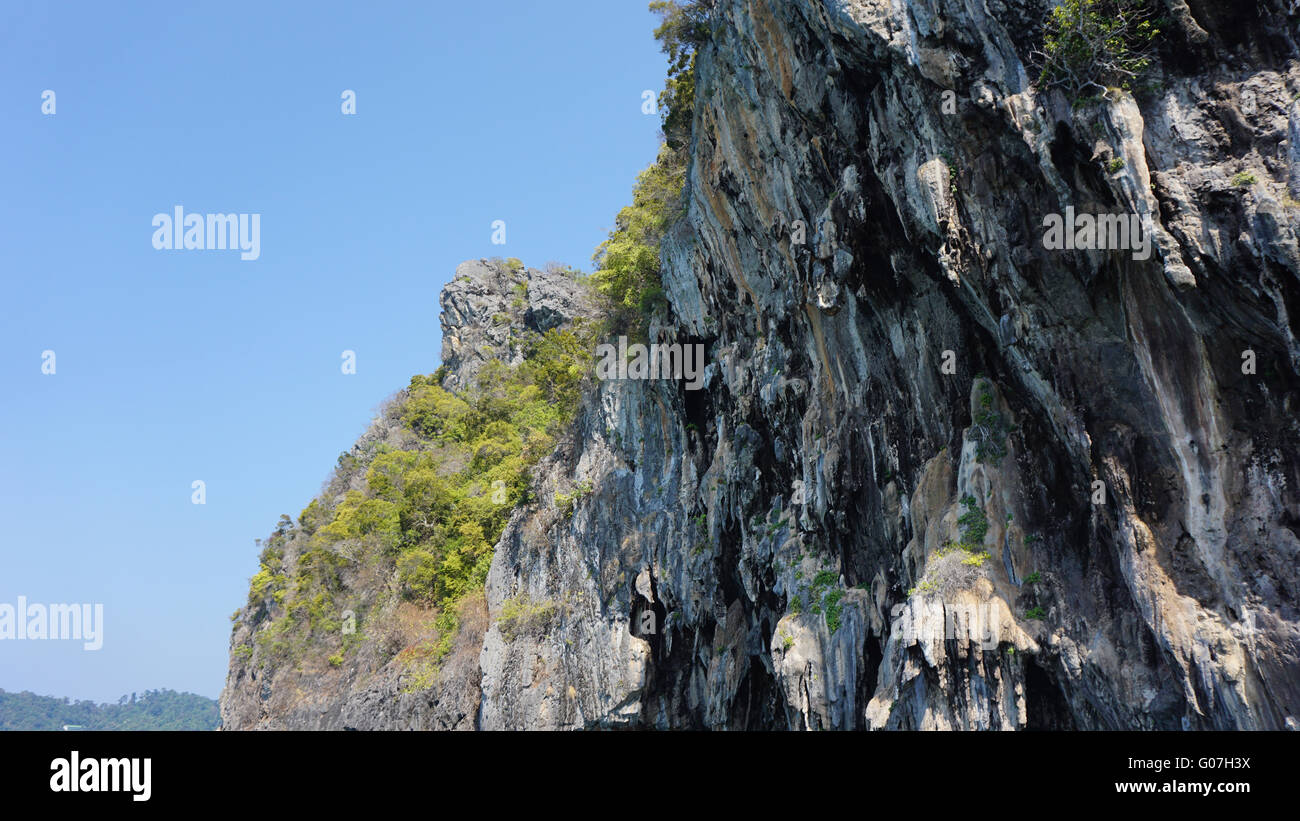 limestone rocks at thailands coast on ko lanta Stock Photo - Alamy