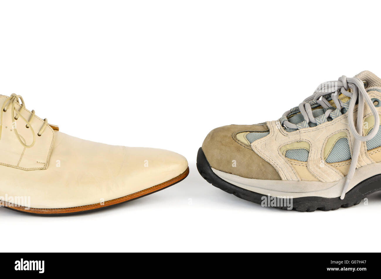 White shoes in front of the shoe Stock Photo - Alamy