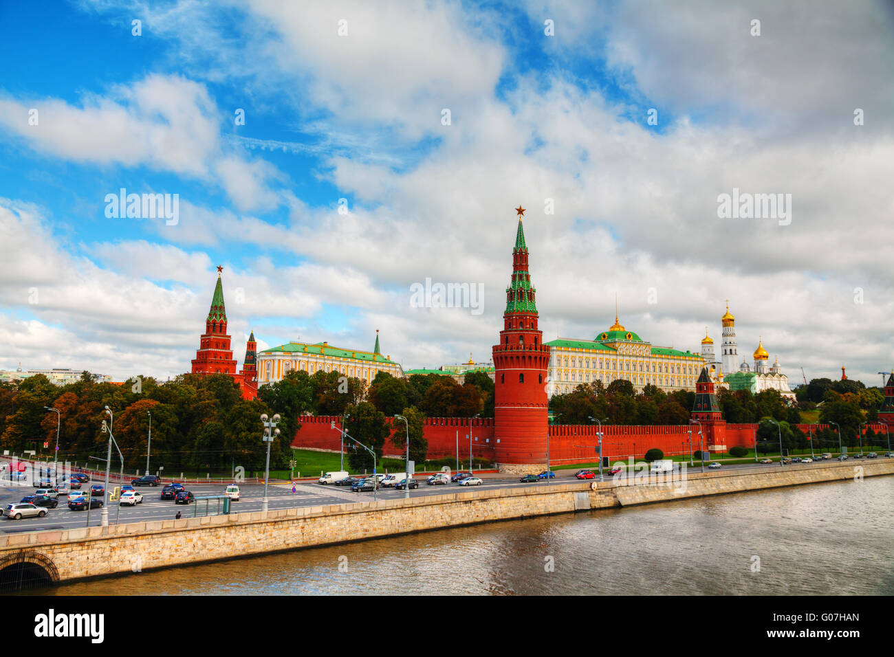 Panoramic overview of downtown Moscow with Kremlin Stock Photo - Alamy