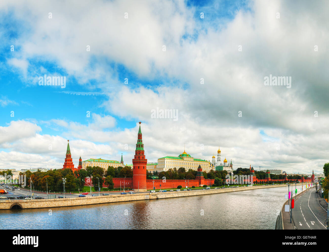 Panoramic overview of downtown Moscow with Kremlin Stock Photo - Alamy