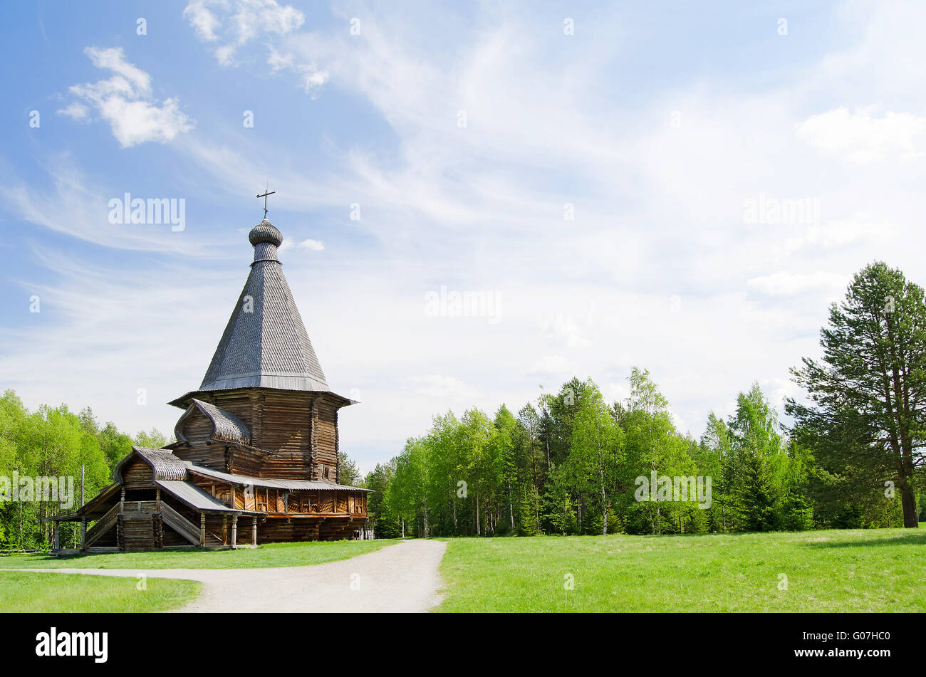 Wooden churches in the north Russia Stock Photo - Alamy