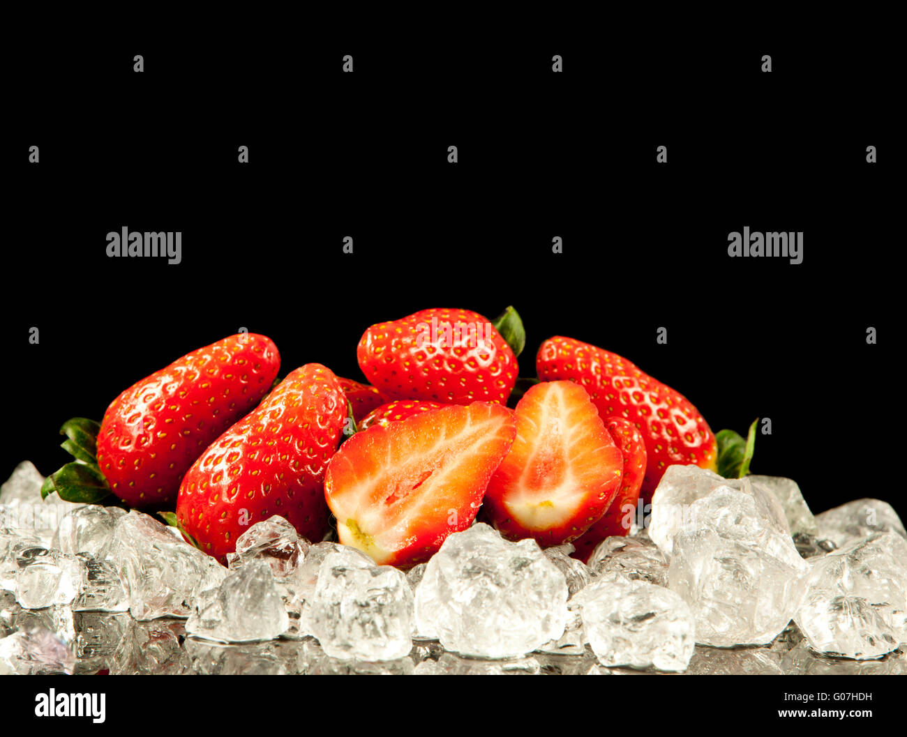 strawberry on black background. strawberries with Stock Photo - Alamy