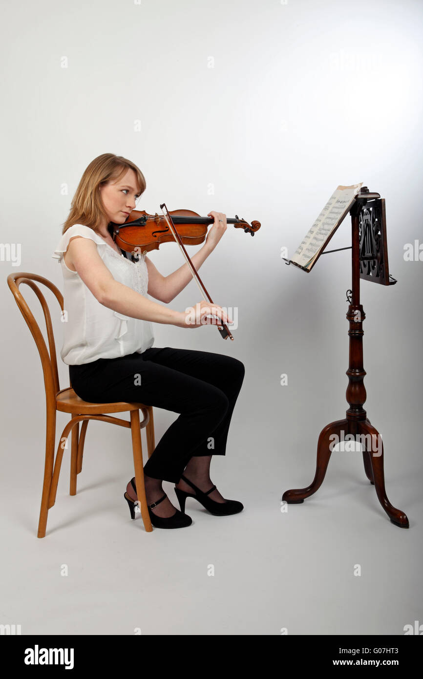 Playing the violin with the bow. Arco. playing position bowing Stock ...