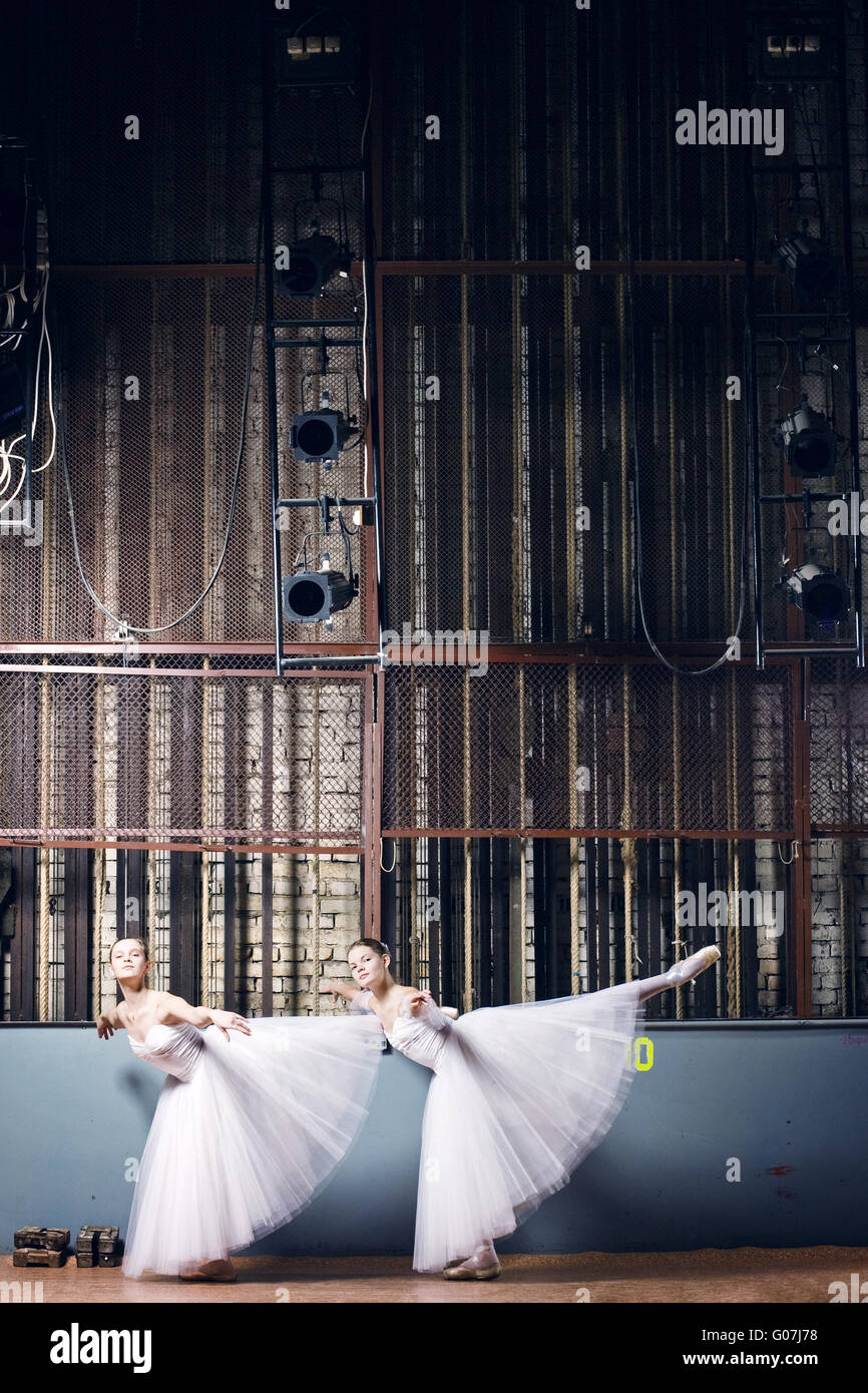 Beautiful Young ballet dancers in rehearsal Stock Photo - Alamy
