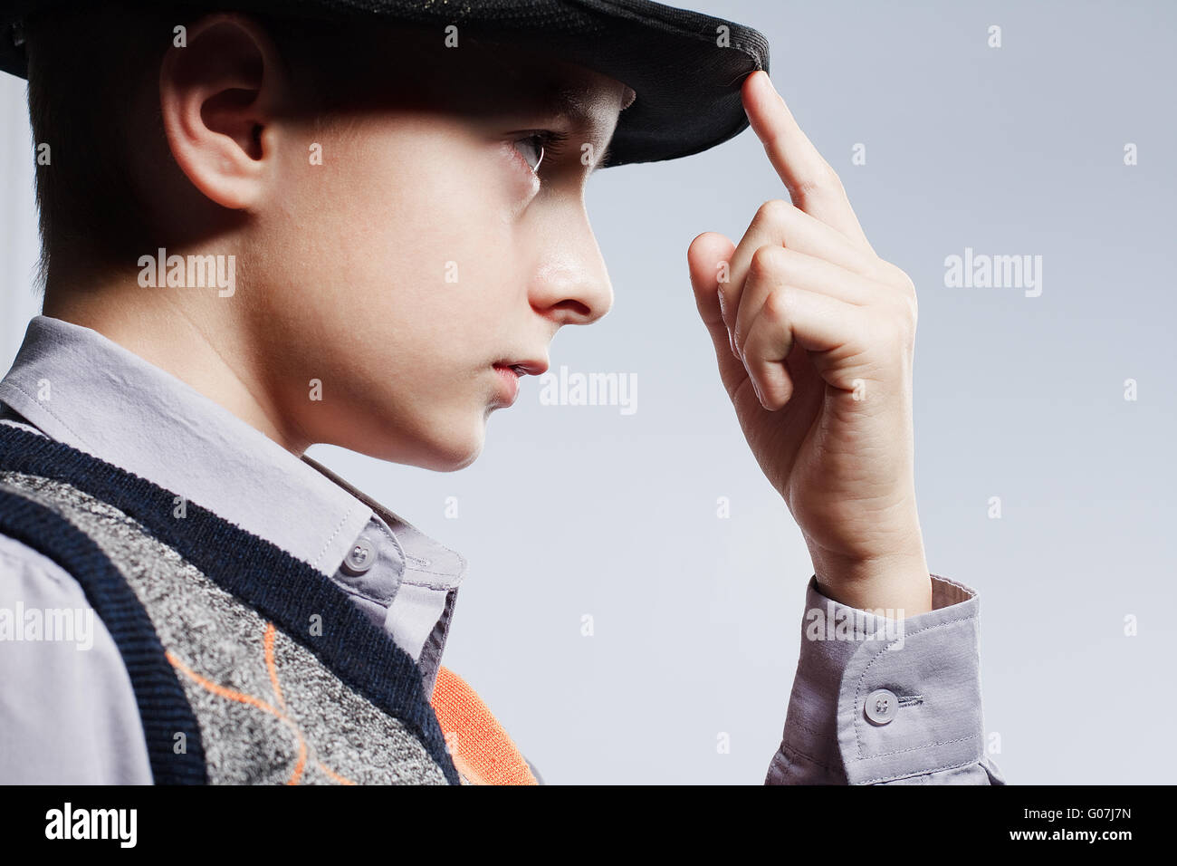 Young boy with idea Stock Photo - Alamy