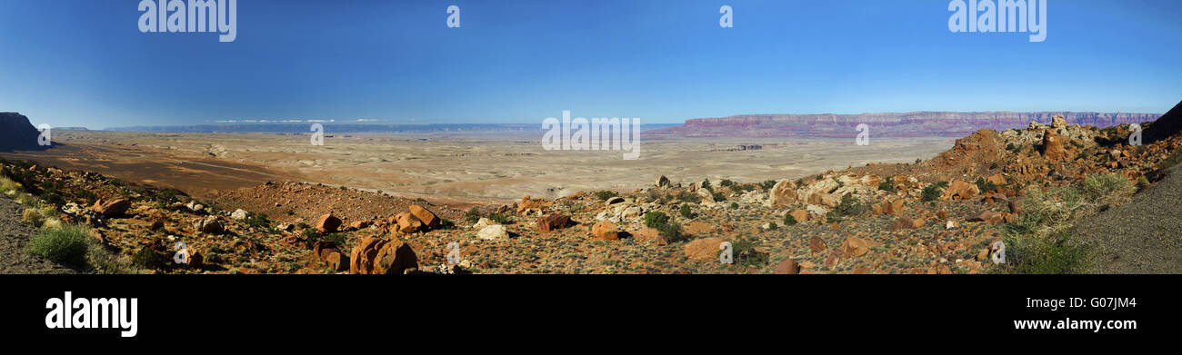 Panoramic view of the plateau at Page, Arizona Stock Photo - Alamy