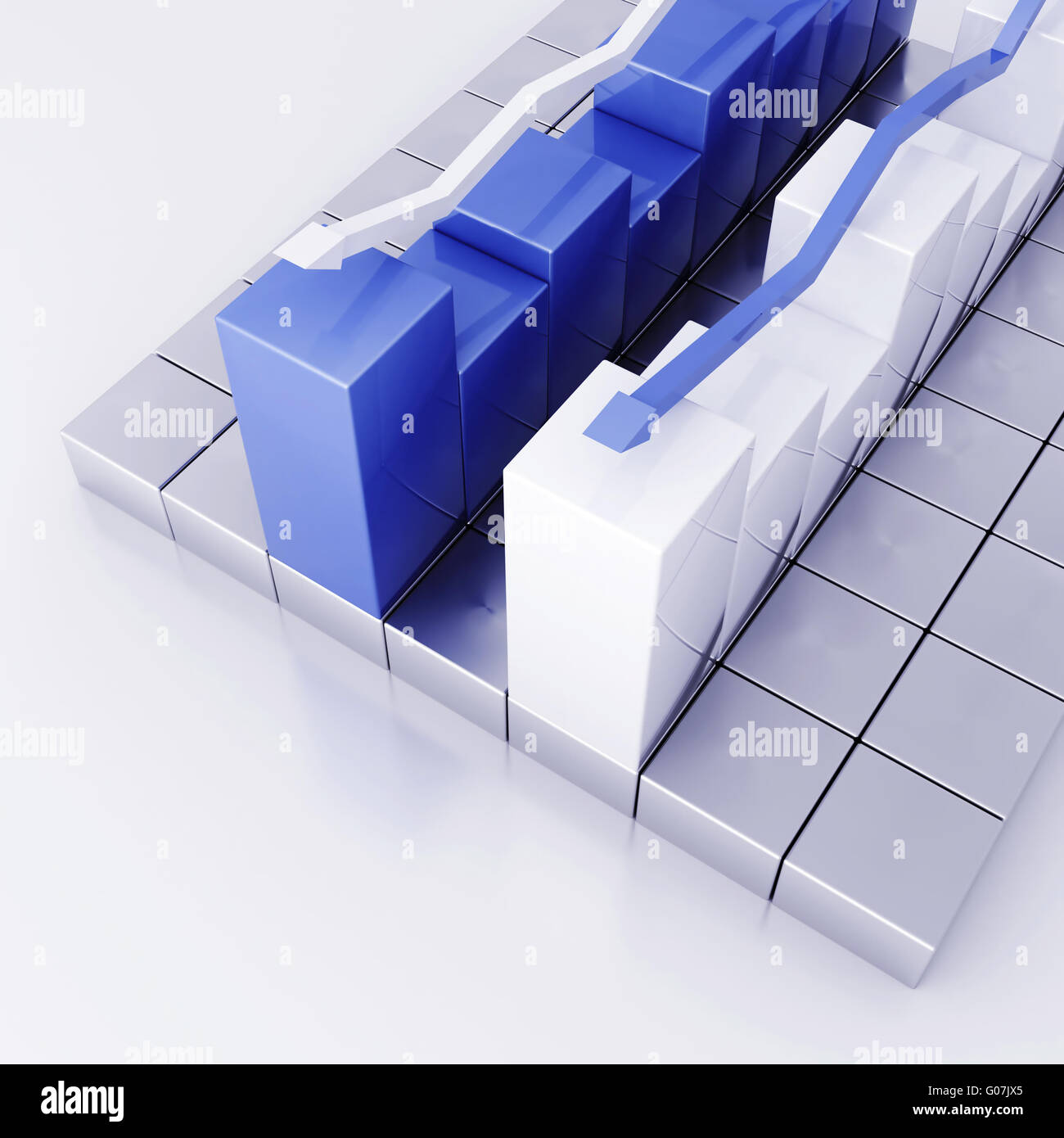 Two columns and arrows on a white background Stock Photo - Alamy