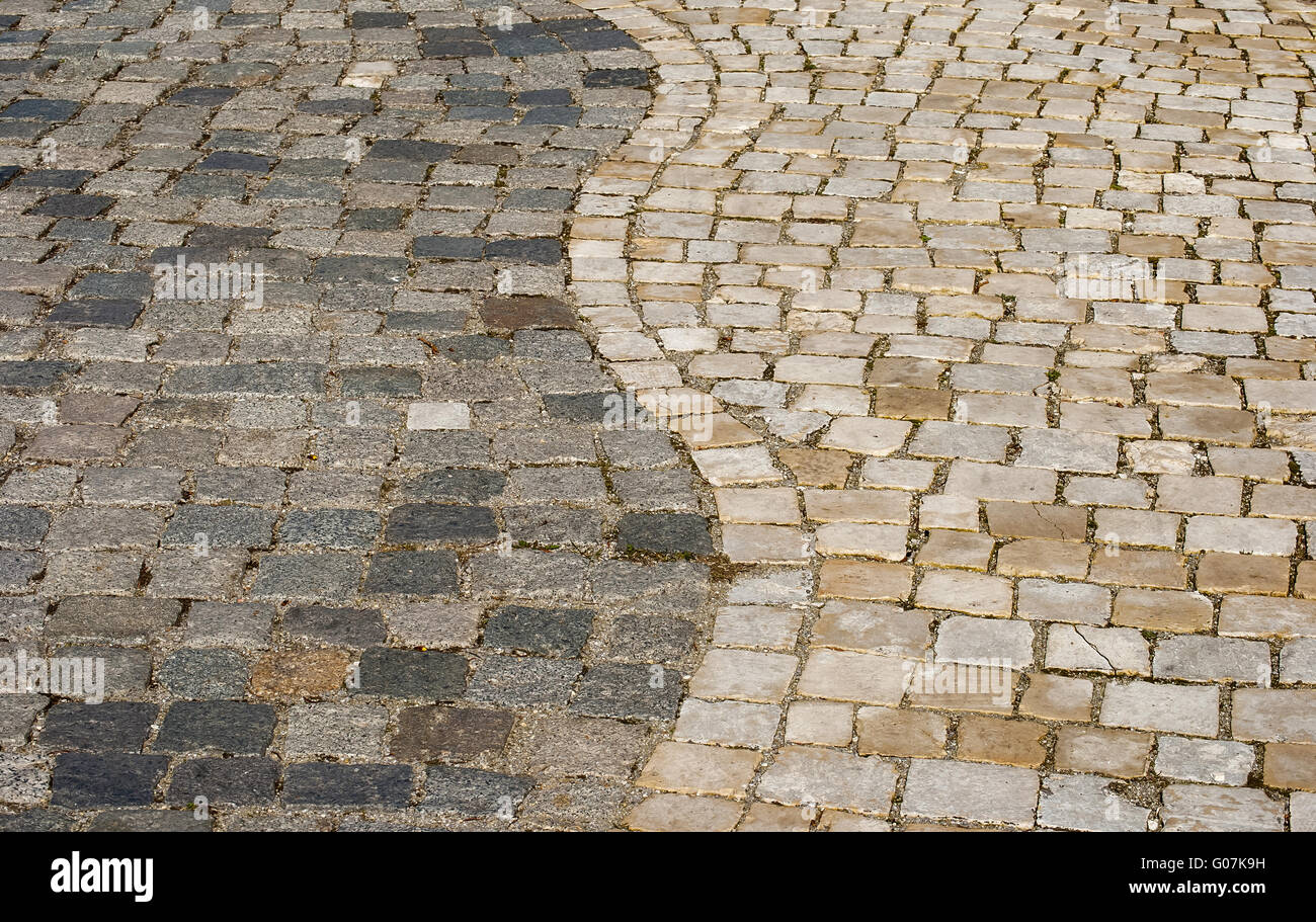 Stone paved park alley closeup as background Stock Photo - Alamy