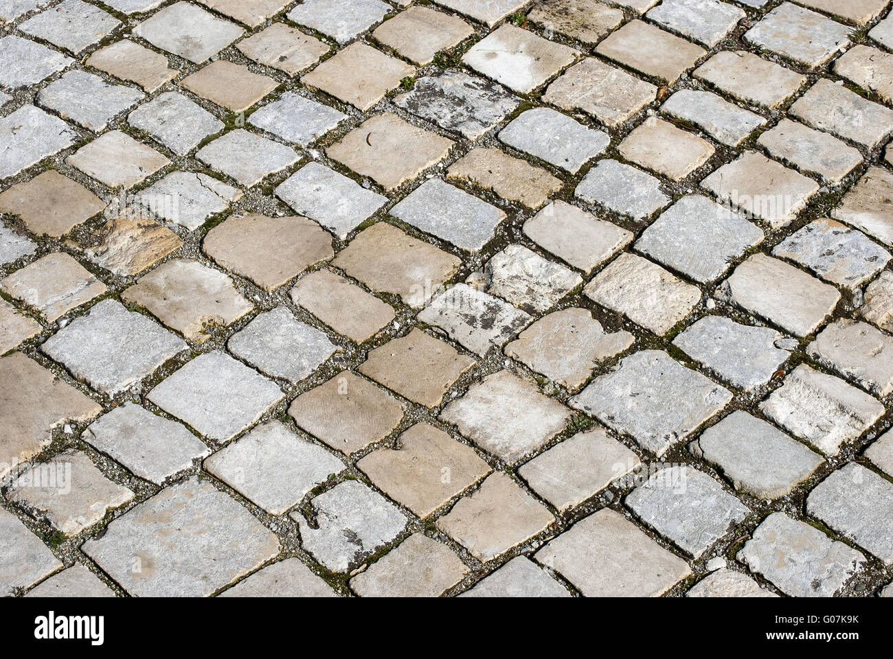 Paved park alley closeup Stock Photo - Alamy