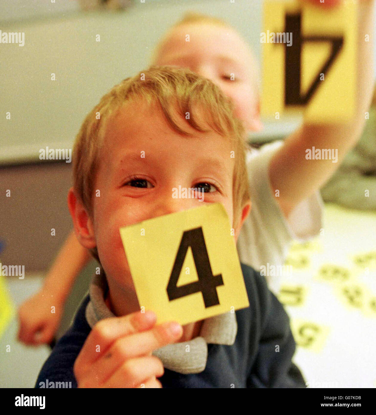Scottish Primary school children learn numbers Stock Photo - Alamy