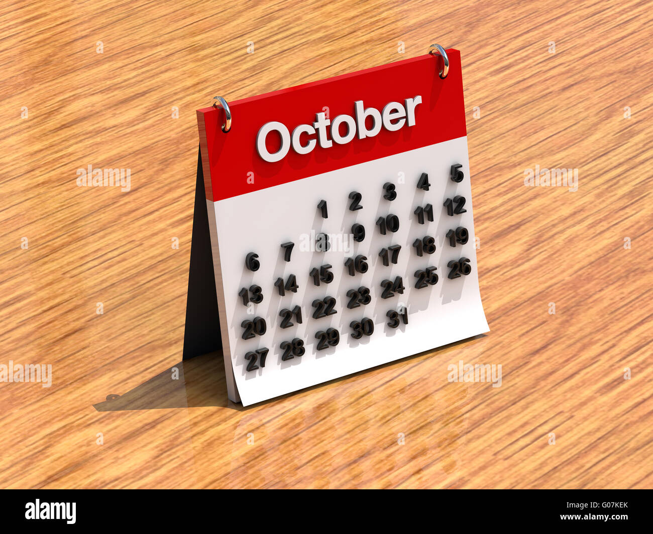 Calendar for October Stock Photo - Alamy