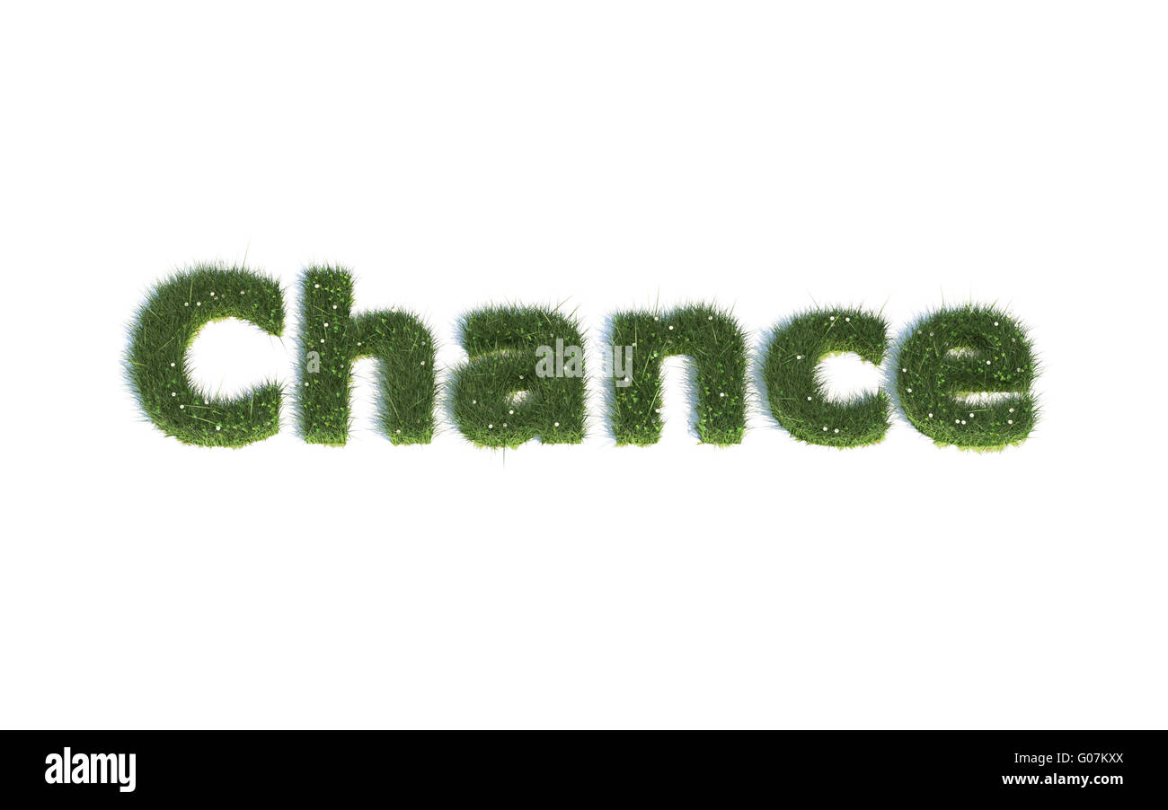 Luck: Series Fonts out of realistic grass Language FR (Chance Stock ...