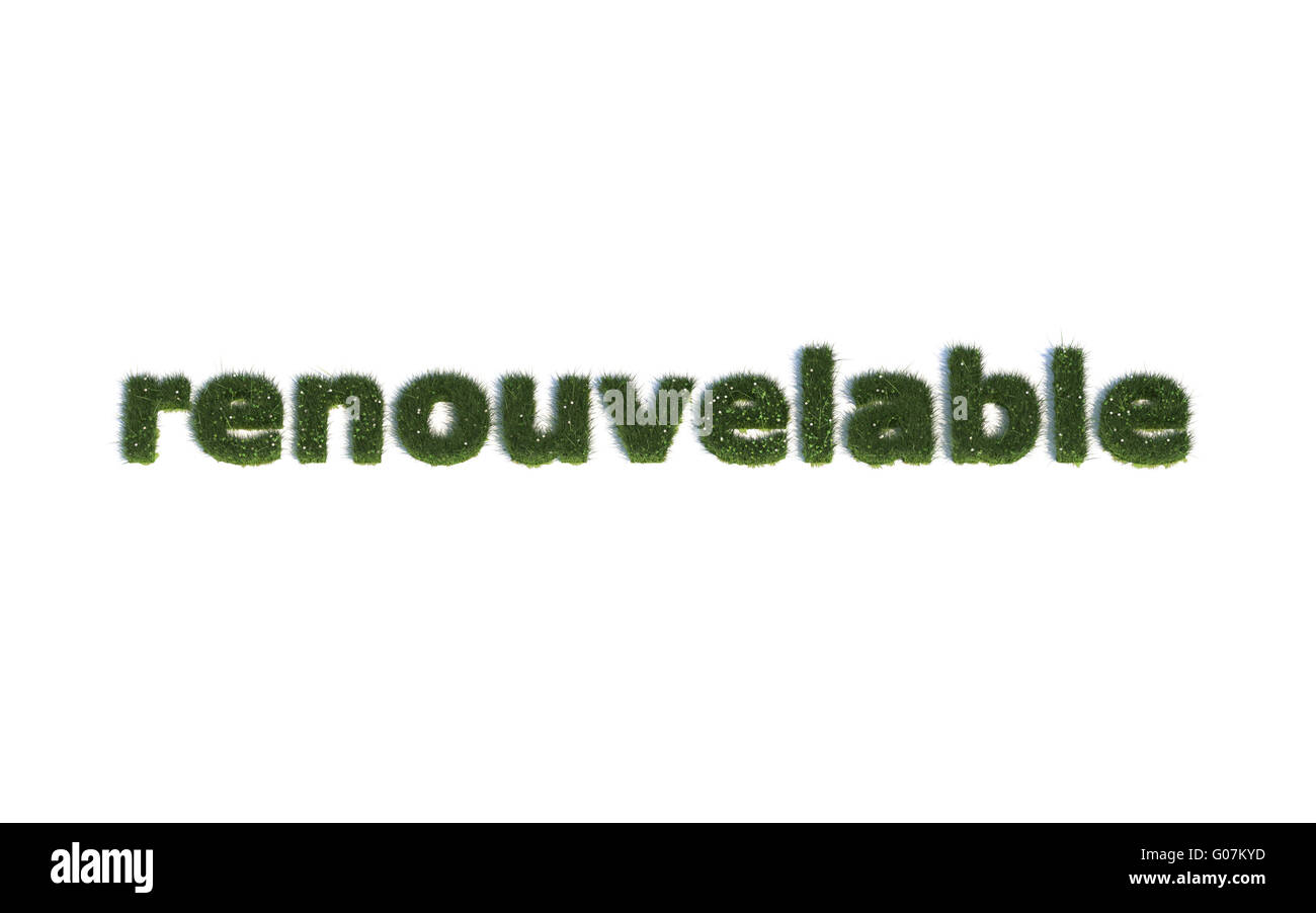 Renewable: Series Fonts out of realistic grass Language FR ...