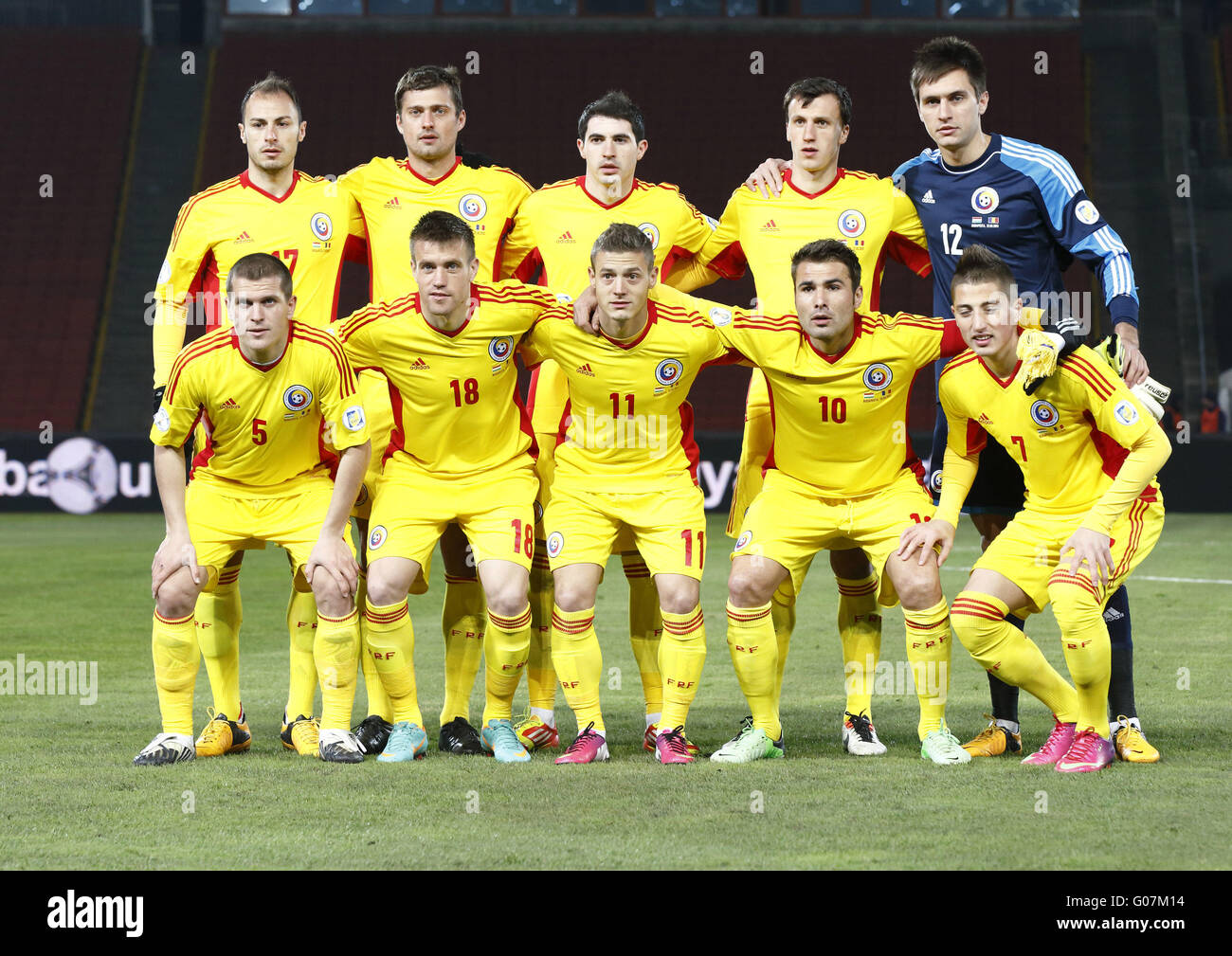 Hungary-Romania World Cup qualifier football game Stock Photo - Alamy