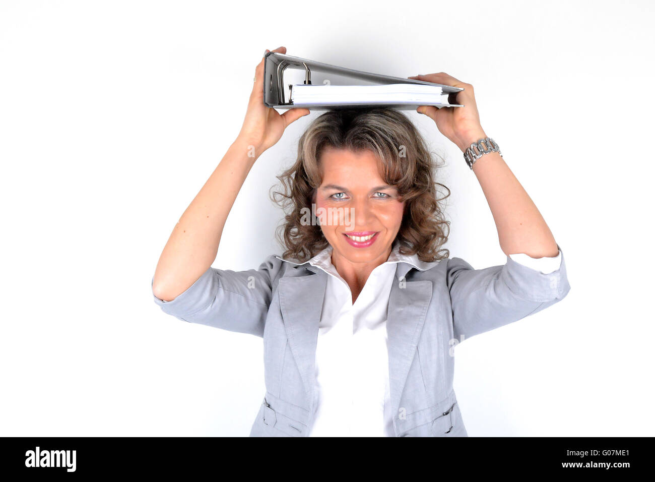 Head and folders hi-res stock photography and images - Alamy