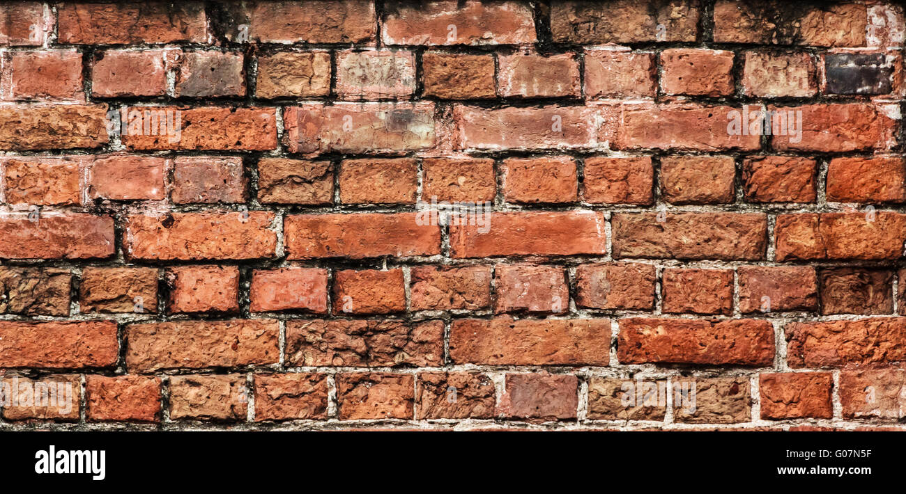 Weathered Old Brick Wall background, Closeup Stock Photo - Alamy