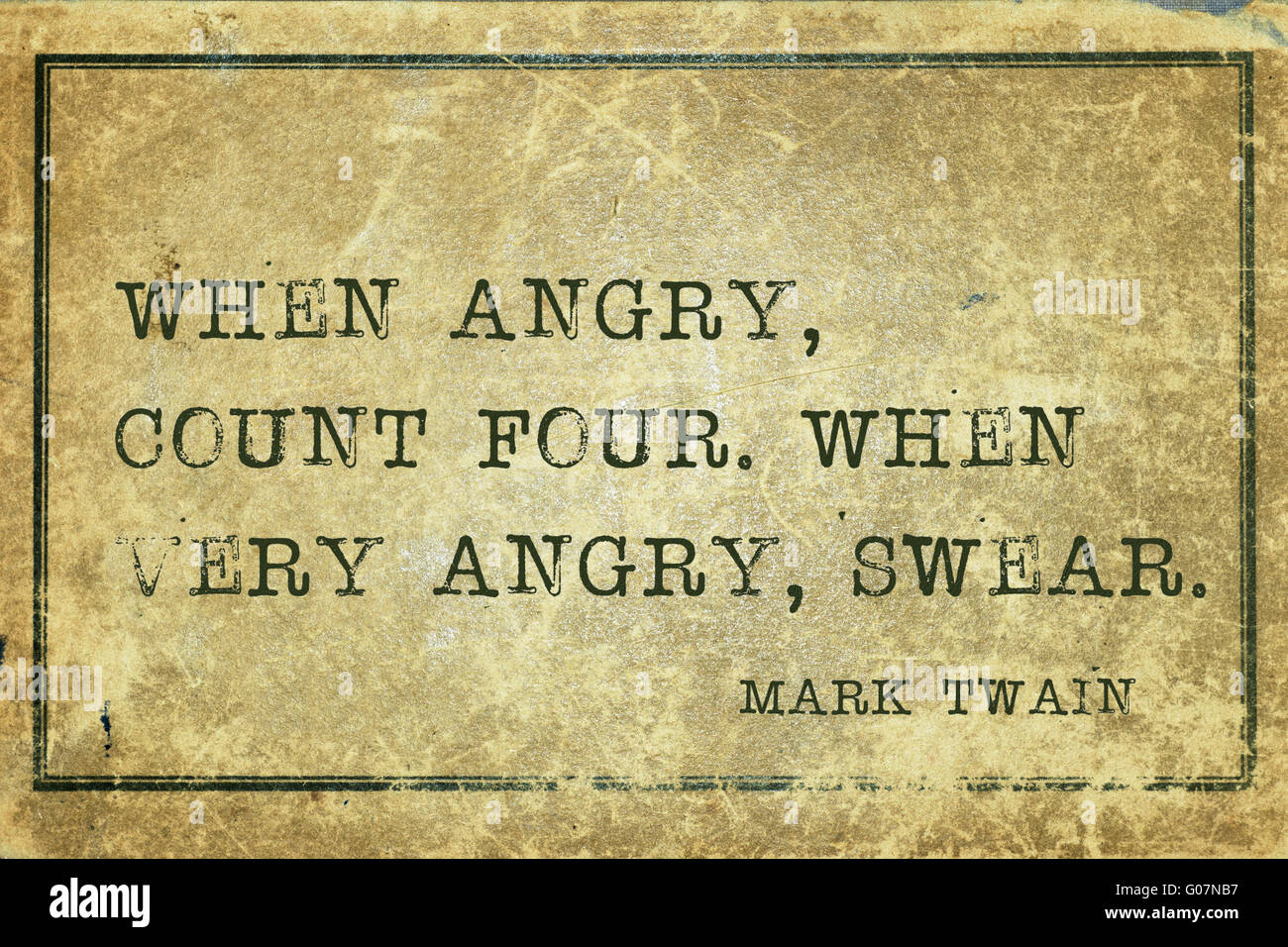 When angry, count four - famous American writer Mark Twain quote ...
