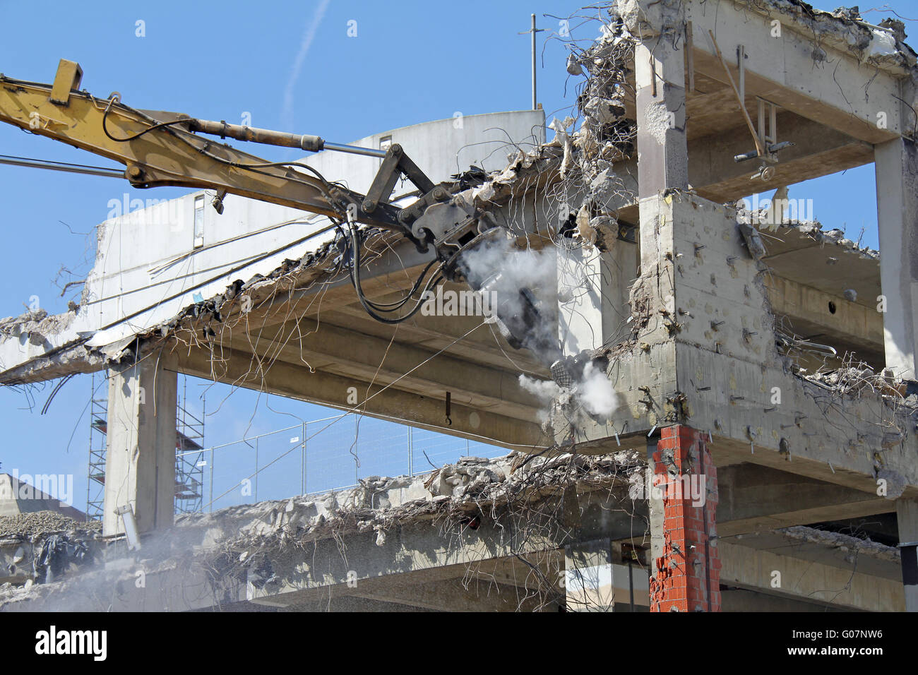 demolition of ferro-concrete Stock Photo - Alamy