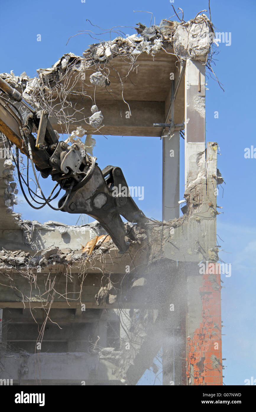 demolition of ferro-concrete Stock Photo - Alamy