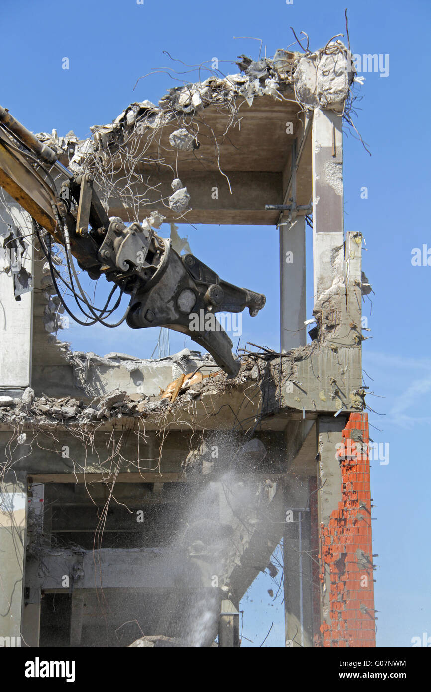 demolition of ferro-concrete Stock Photo - Alamy