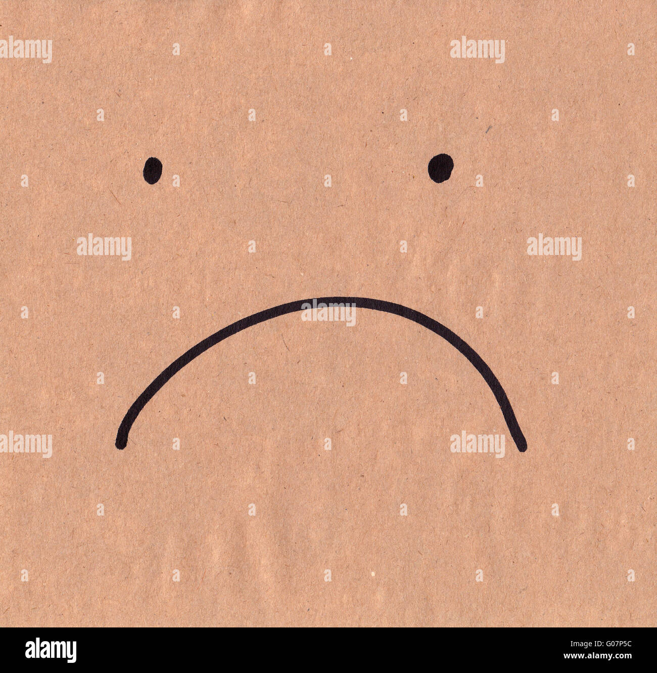 Sad face (schematic Stock Photo - Alamy