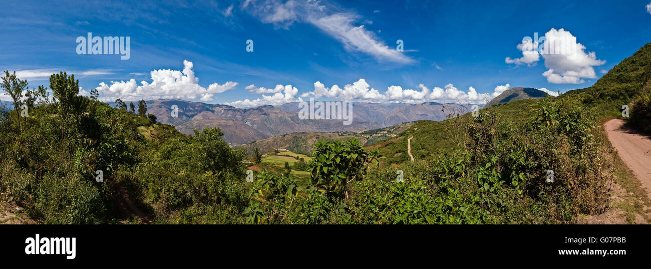 Fantastic peruvian landscape on salcantay trail Stock Photo - Alamy