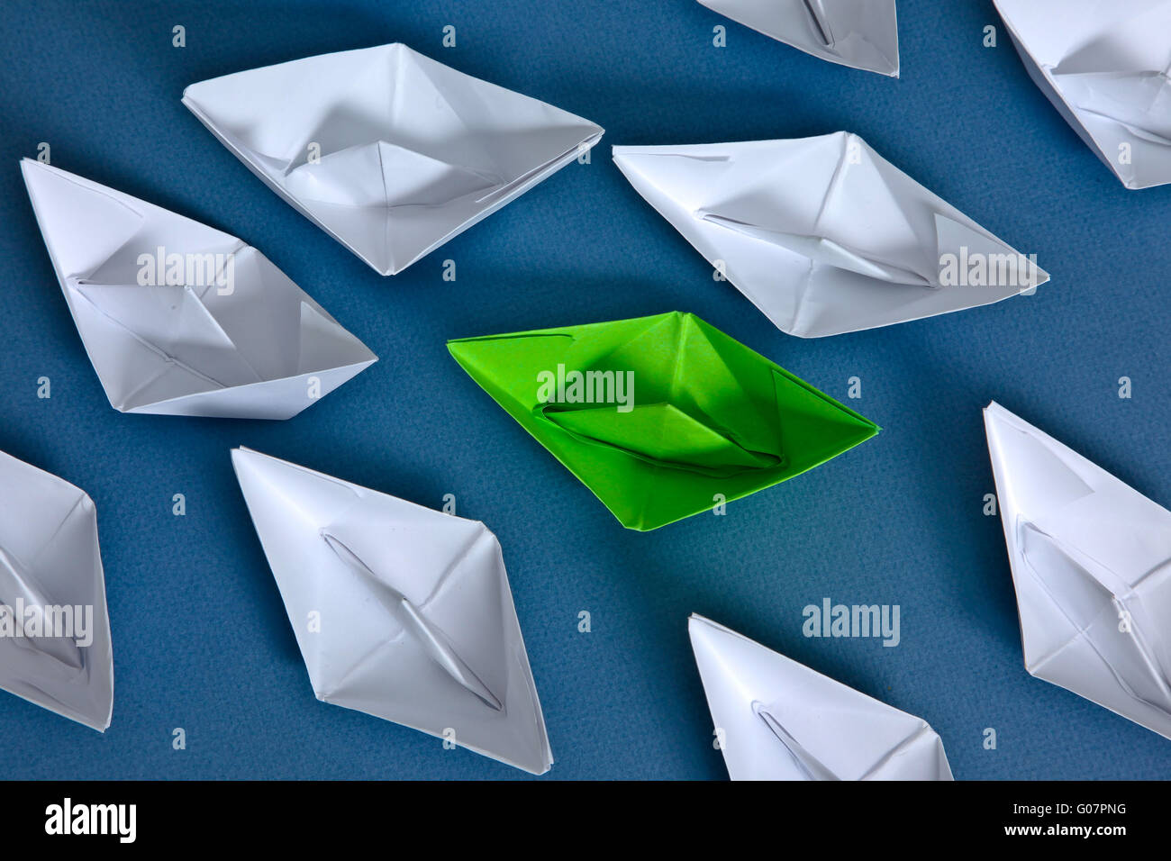 Light green paper boats hi-res stock photography and images - Alamy