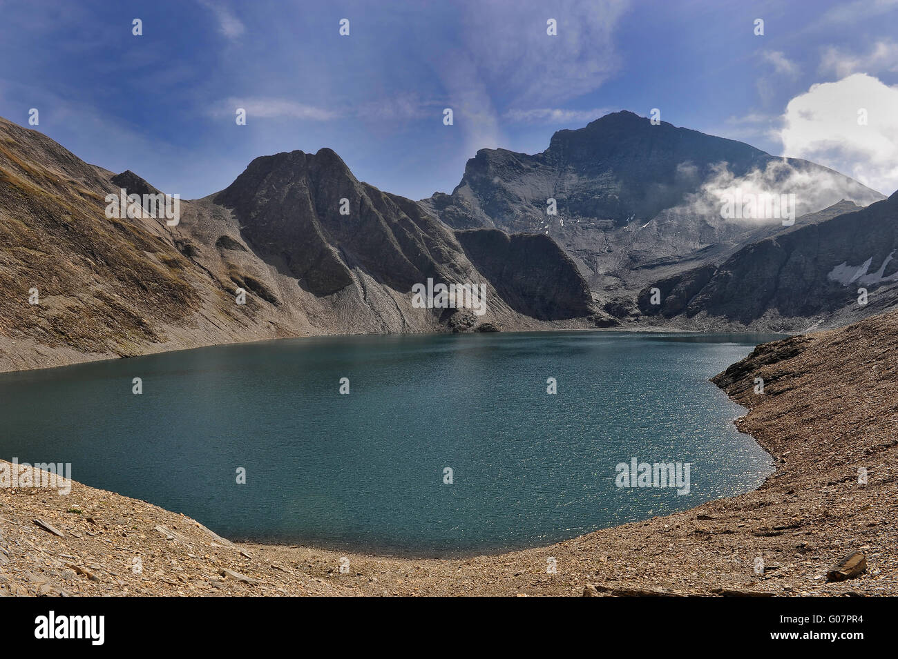 Lake of Swiss alps Stock Photo - Alamy