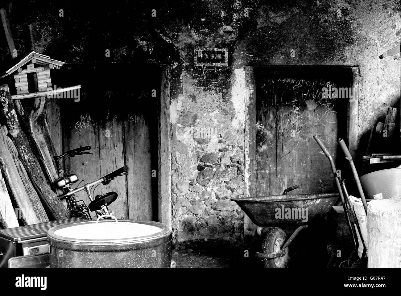 Barrow door Black and White Stock Photos & Images - Alamy