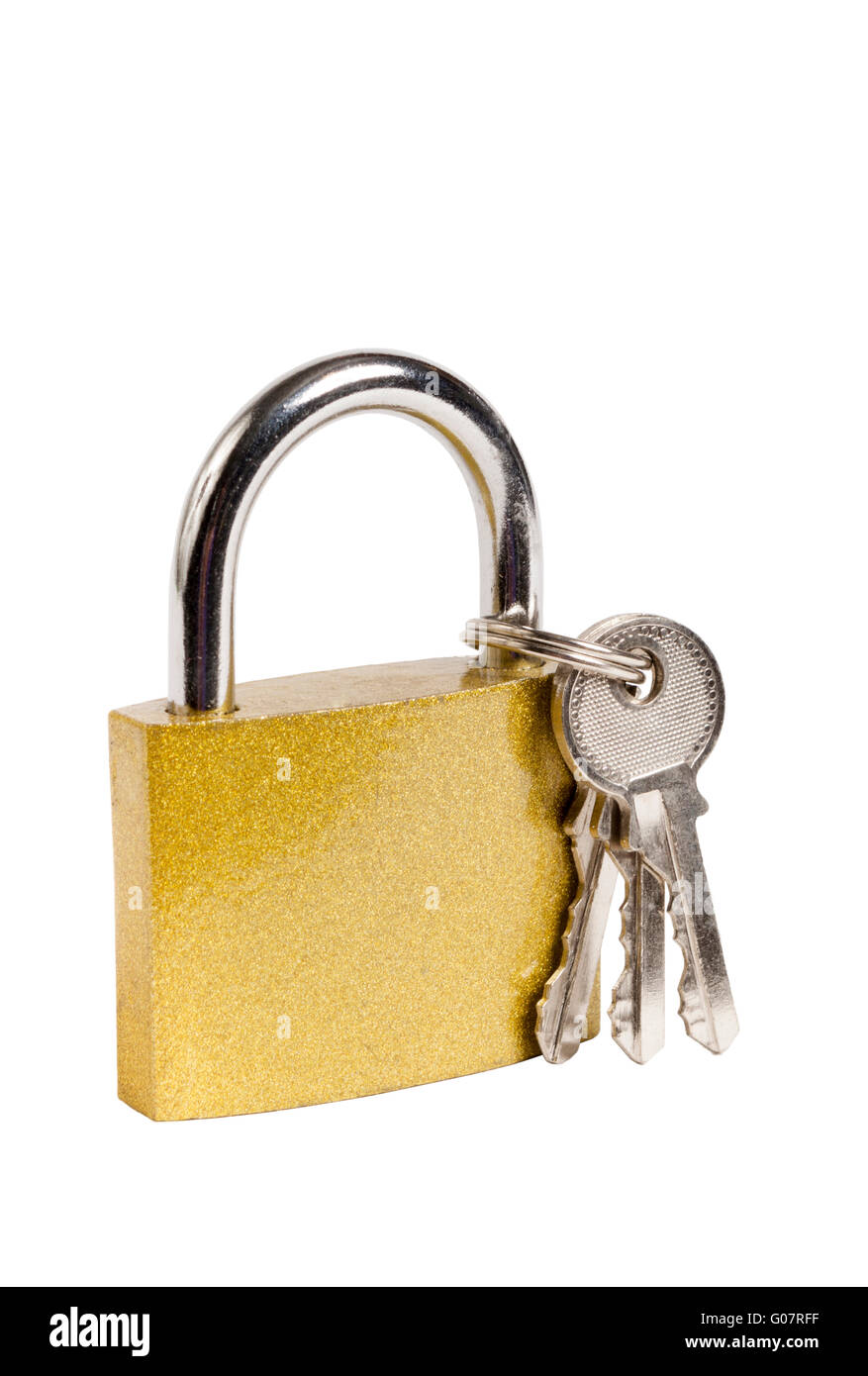 Closeup lock key on Cut Out Stock Images & Pictures - Alamy