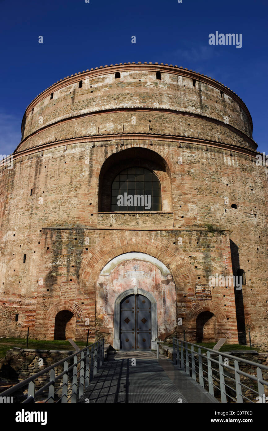 Rotunda's dome cylindrical architecture at sunset. Thessalonica ...