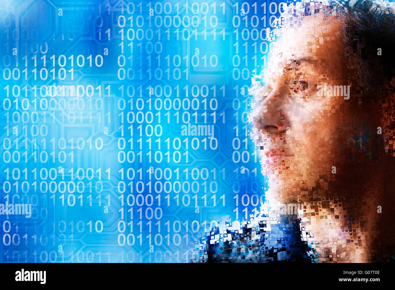 man face disintegrating Stock Photo - Alamy